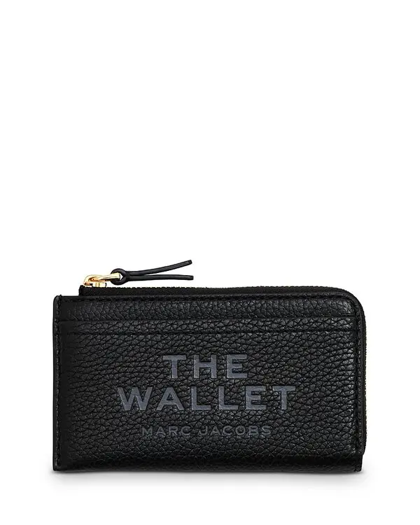 Marc Jacobs The Leather Top Zip Multi Wallet - Black/gold