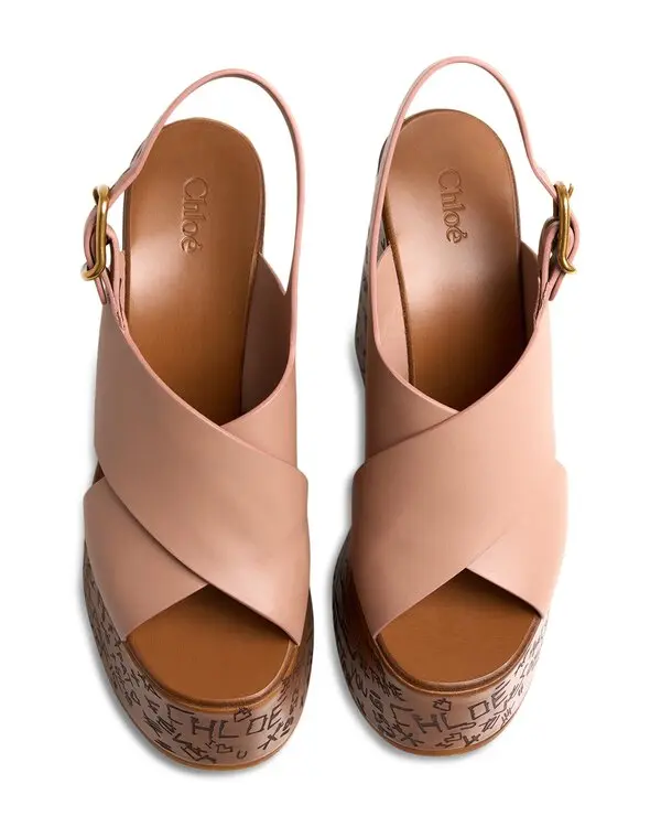 Chloé Maxime Platform Sandals - Blush Pink