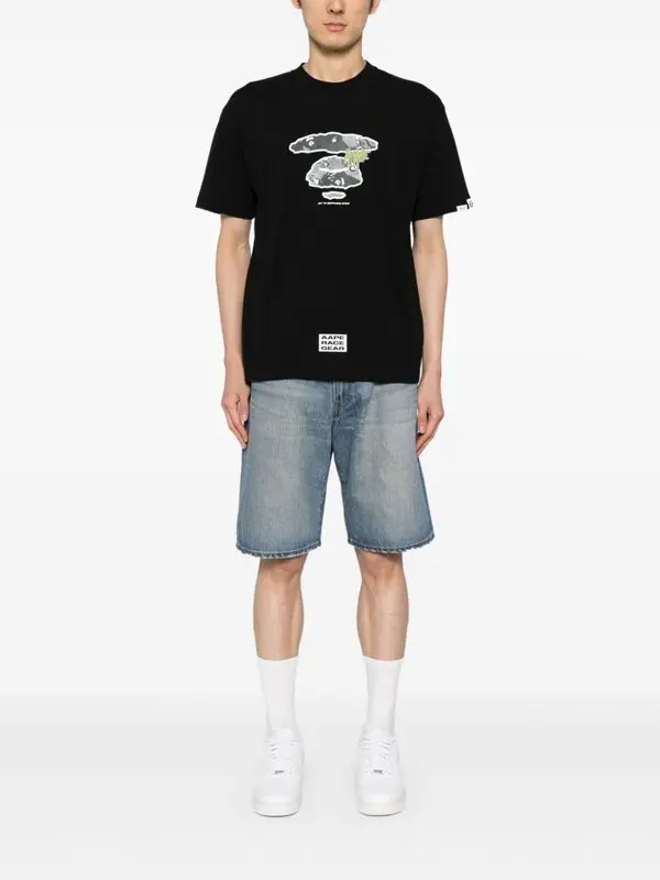 AAPE BY *A BATHING APE Logo-printed Cotton T-shirt