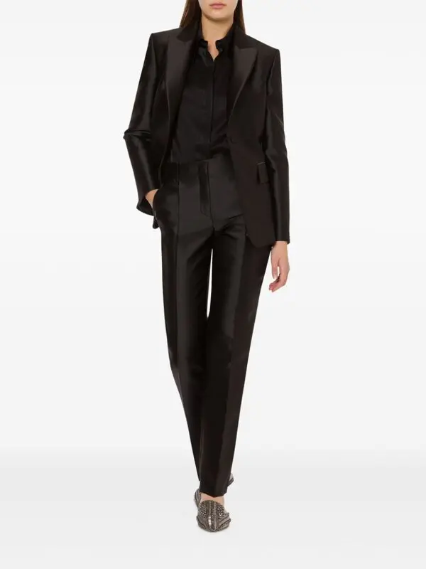 Alberta Ferretti Single-breasted Satin Blazer