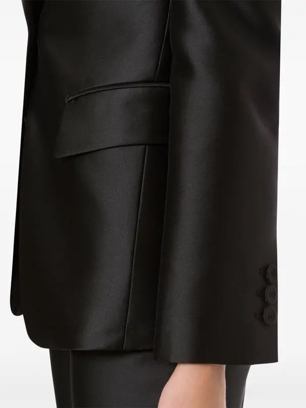 Alberta Ferretti Single-breasted Satin Blazer