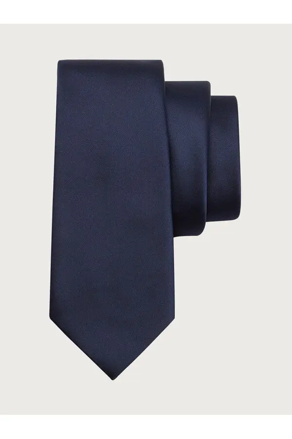 FERRAGAMO Silk Neck Tie - Blue