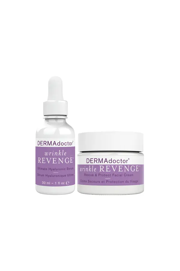 DERMADOCTOR Wrinkle Revenge Serum &amp Facial Cream Duo Hydrating &amp Revitalizing - Aqua