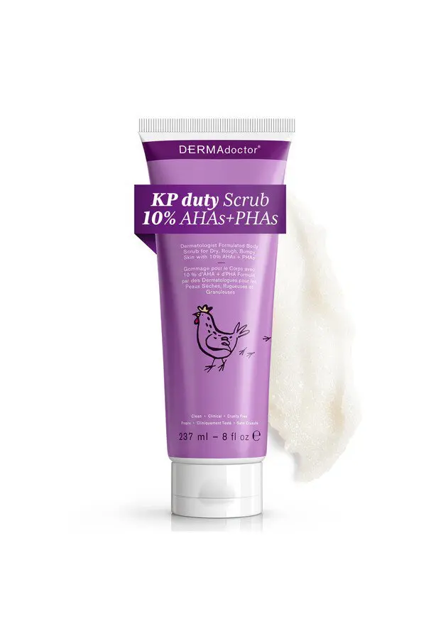 DERMADOCTOR Kp Duty Body Scrub Dermatologist Formulated Exfoliant For Keratosis Pilaris And Dry, Rough, Bumpy Skin With 10% Ahas + Phas - Aqua