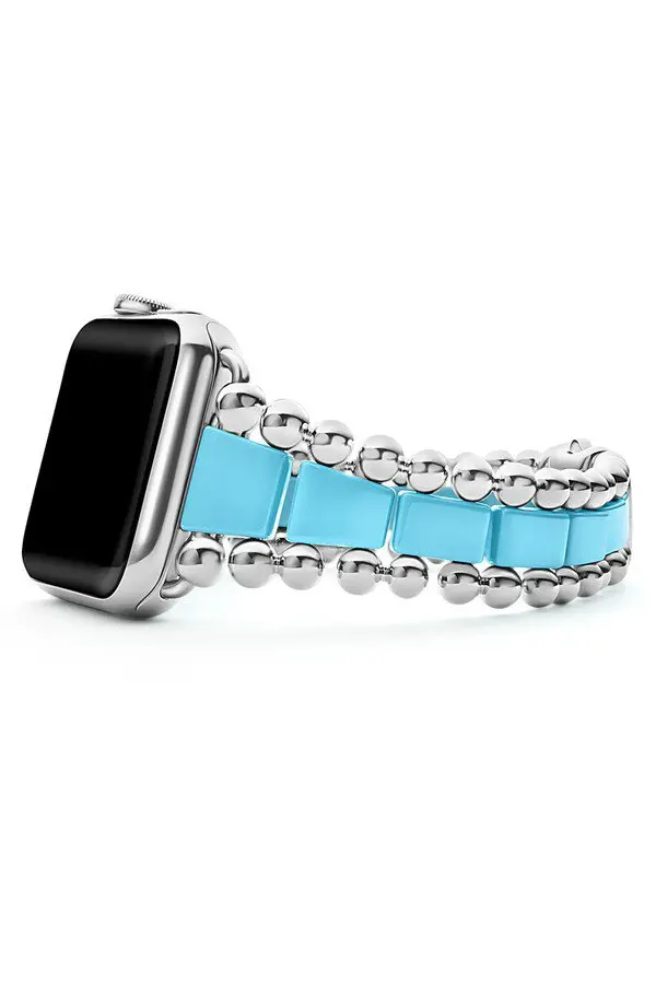 Lagos Smart Caviar Ceramic And Stainless Steel Watch Bracelet - Blue
