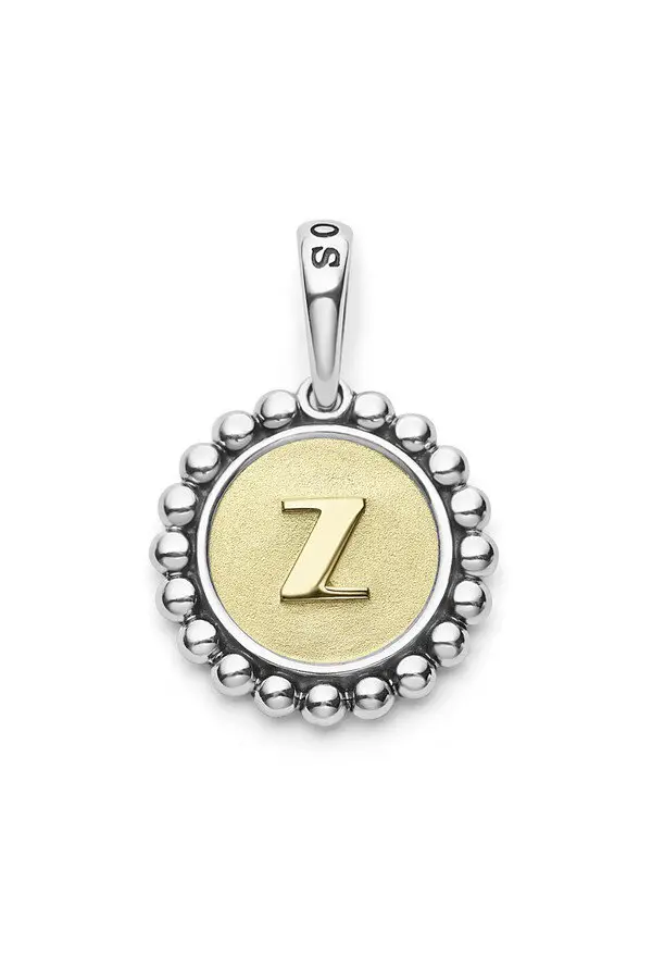 Lagos Signature Caviar Z Initial Charm - Gold