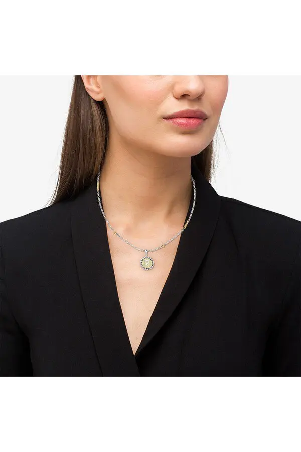 Lagos Signature Caviar R Initial Diamond Charm In Sterling Silver And 18k