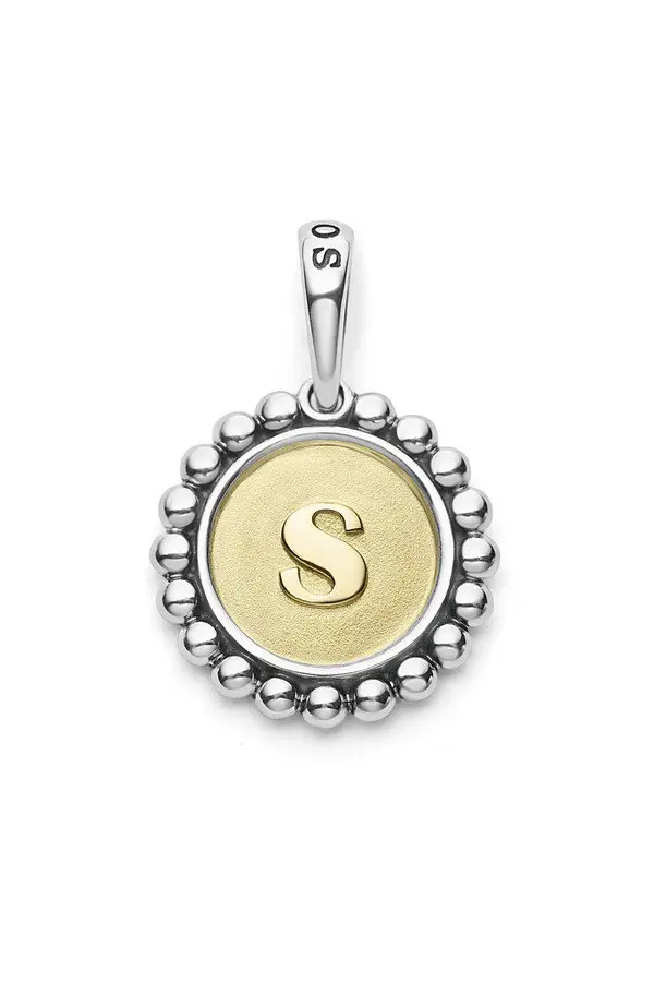 Lagos Signature Caviar S Initial Charm - Gold