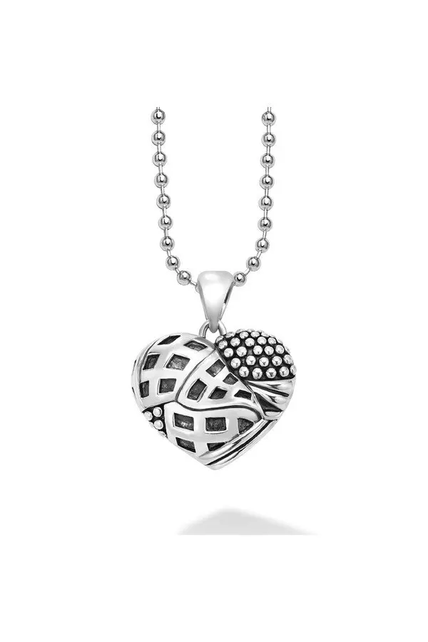 Lagos Keep Memory Alive Heart Pendant Necklace - Red
