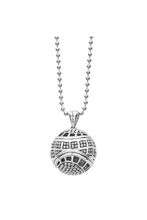 Lagos Keep Memory Alive Ball Pendant Necklace - Red