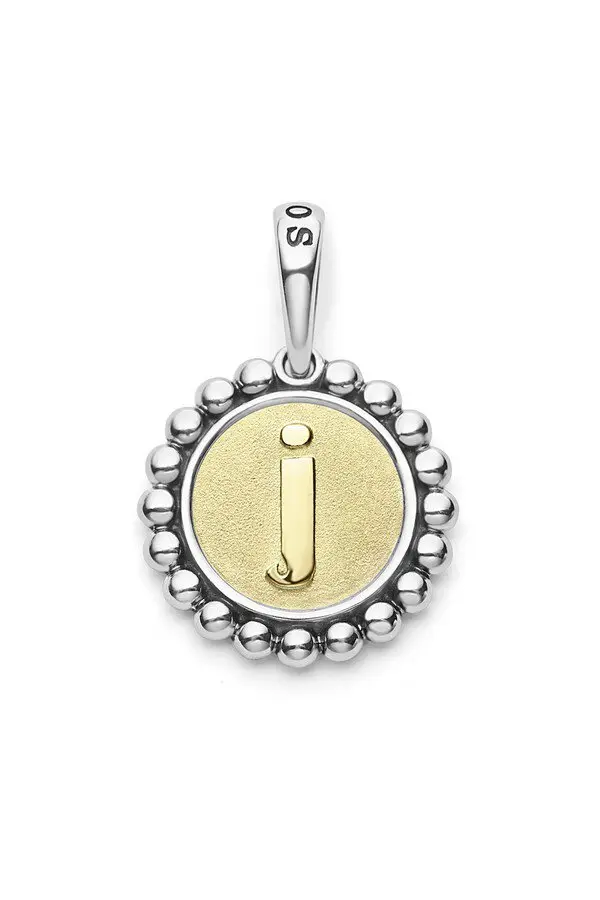 Lagos Signature Caviar J Initial Charm - Gold