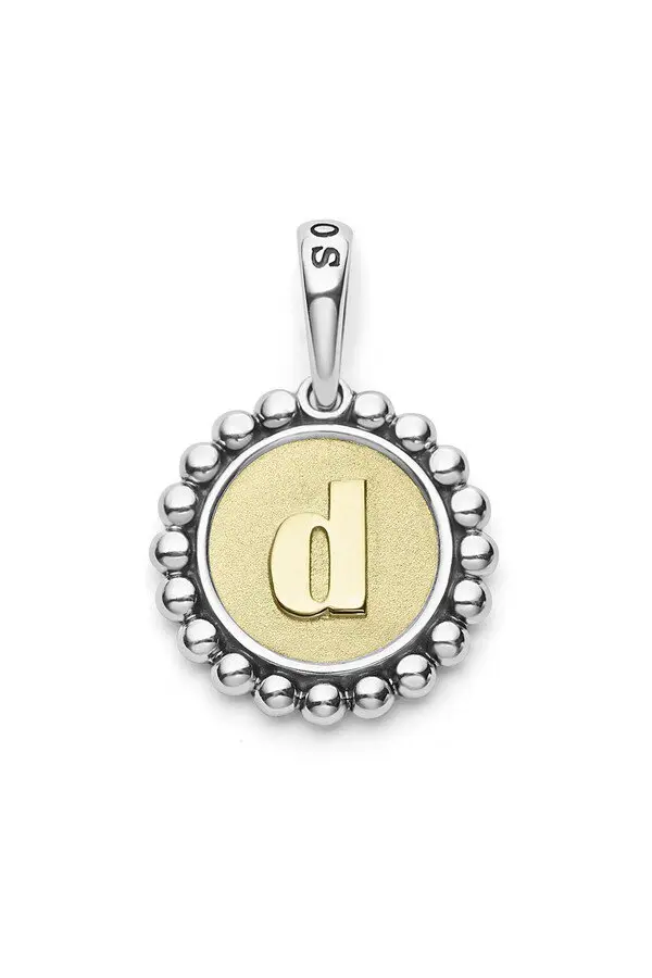 Lagos Signature Caviar D Initial Charm - Gold
