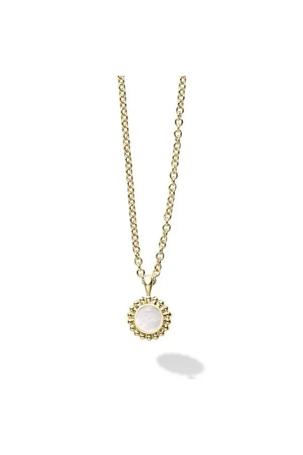 Lagos Covet Mother Of Pearl Pendant Necklace - Gold
