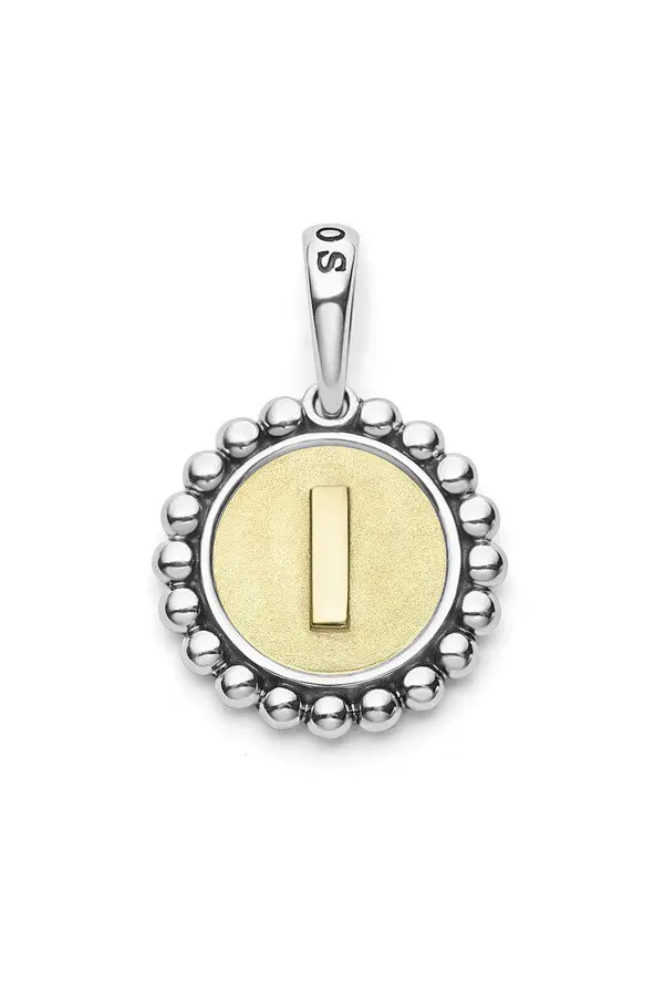 Lagos Signature Caviar L Initial Charm - Gold