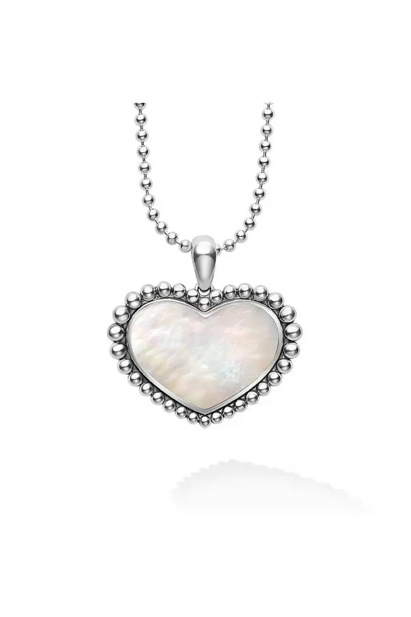 Lagos Maya Heart Pendant Necklace - Silver