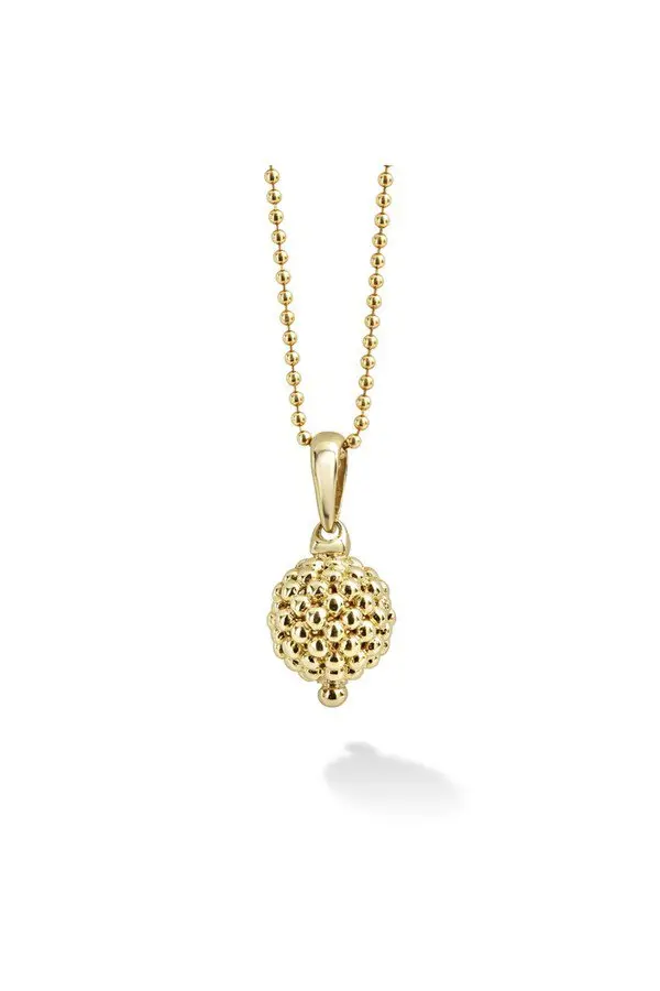 Lagos Caviar 18k Beaded Pendant Necklace - Gold