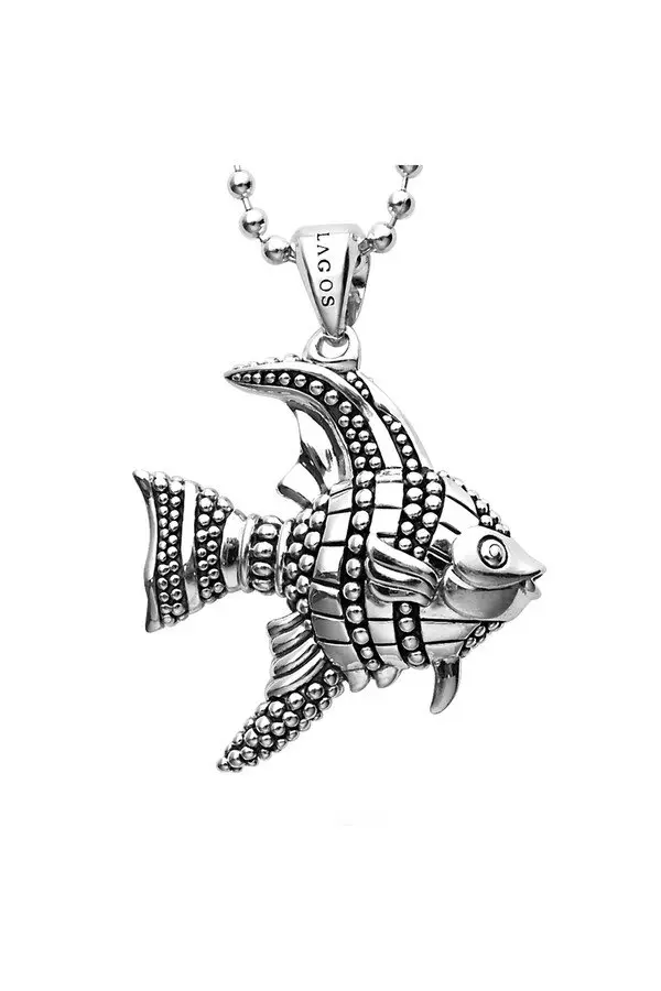 Lagos Rare Wonders Angel Fish Pendant Necklace - Silver