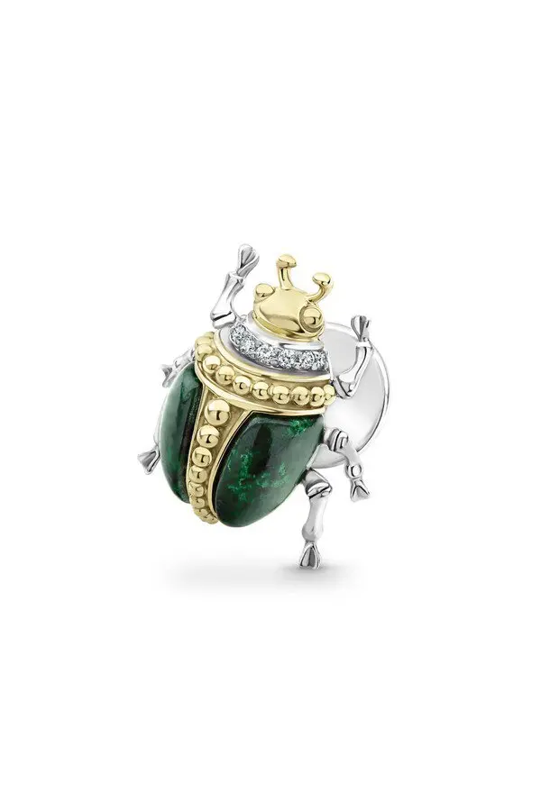 Lagos Rare Wonders Jade Diamond Beetle Pin - Gold