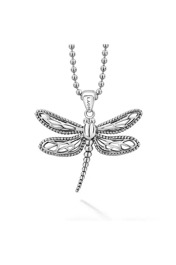 Lagos Rare Wonders Dragonfly Pendant Necklace - Silver