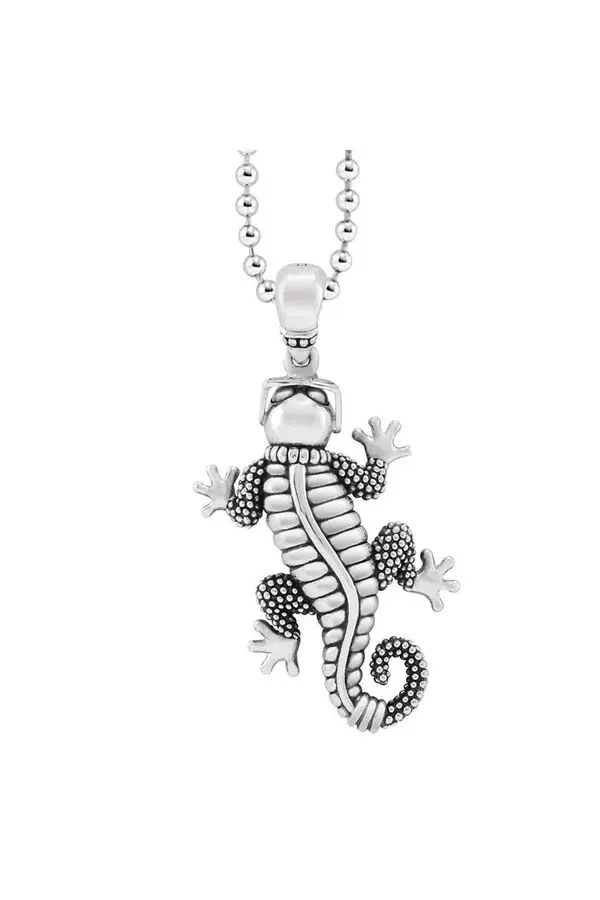 Lagos Rare Wonders Gecko Pendant Necklace - Silver