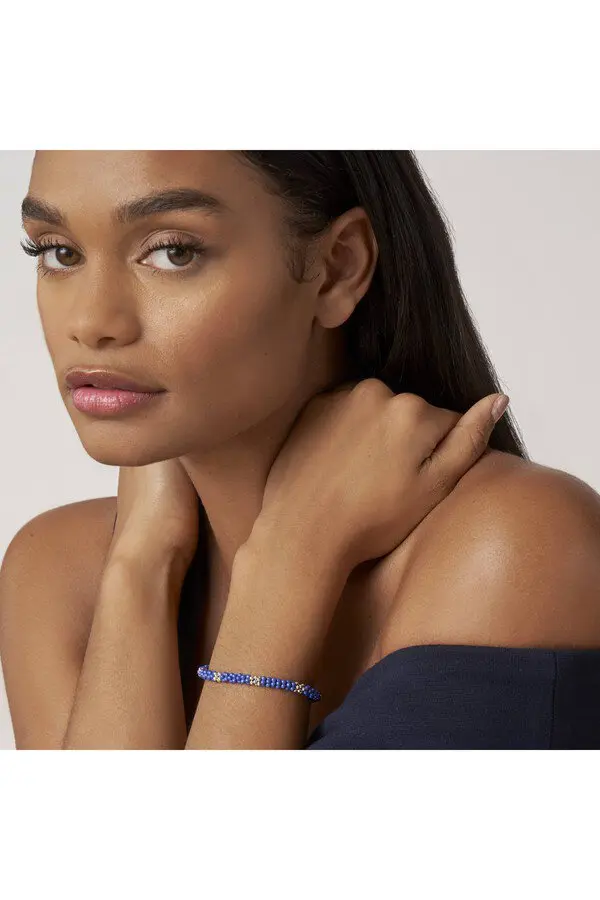 Lagos Caviar Station Ceramic Bracelet In Silver And Sterling Silver
