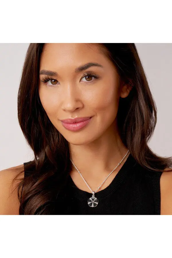 Lagos Maya Onyx Flower Pendant Necklace