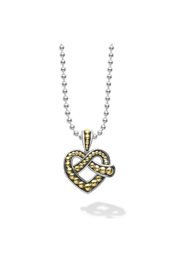 Lagos Beloved Two-tone Heart Pendant Necklace - Gold