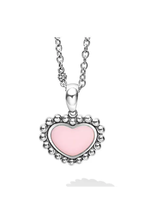 Lagos Maya Heart Pendant Necklace - Pink