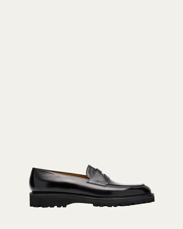 John Lobb Lopez Leather Penny Loafers