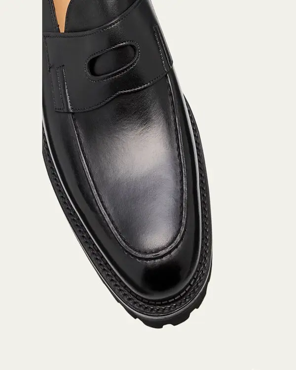 John Lobb Lopez Leather Penny Loafers