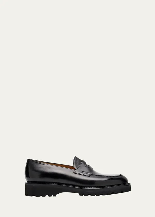 John Lobb Lopez Leather Penny Loafers