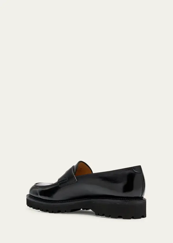 John Lobb Lopez Leather Penny Loafers