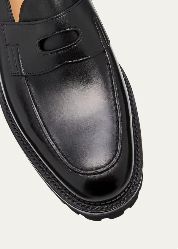John Lobb Lopez Leather Penny Loafers