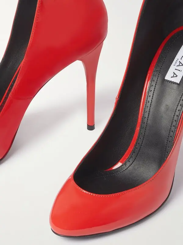 Alaïa 90 Patent-leather Pumps - Red