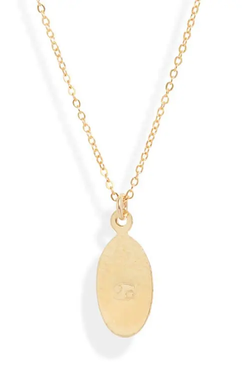 SET & STONES Zodiac Pendant Necklace - Gold - Cancer