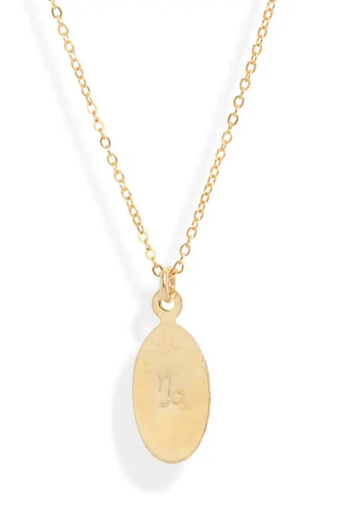 SET & STONES Zodiac Pendant Necklace - Gold - Capricorn
