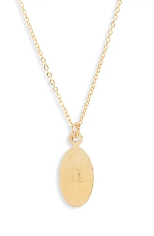 SET & STONES Zodiac Pendant Necklace - Gold - Gemini