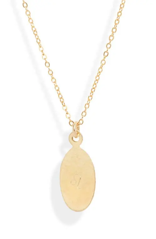 SET & STONES Zodiac Pendant Necklace - Gold - Leo
