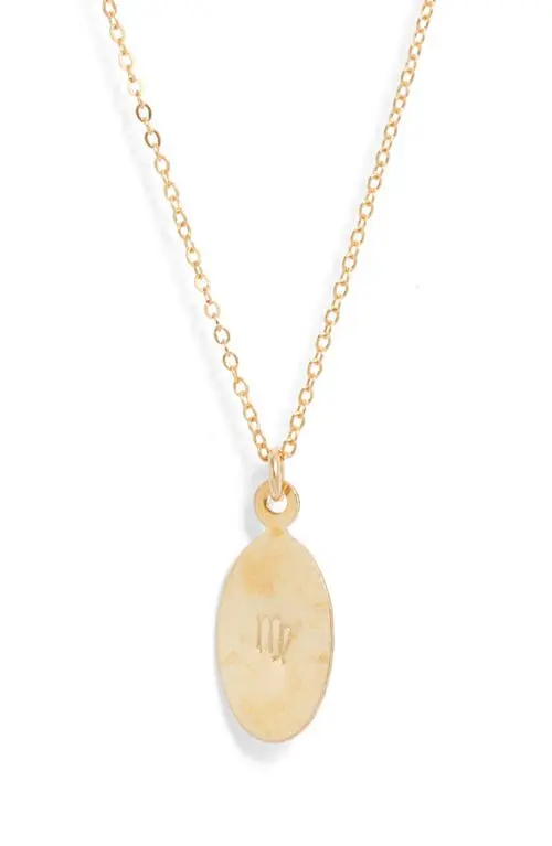 SET & STONES Zodiac Pendant Necklace - Gold - Virgo