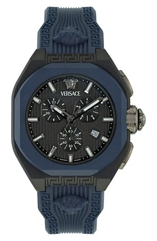 Versace V-legend Chronograph Strap Watch - Black