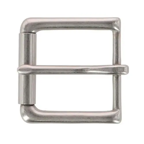 Trafalgar 32mm Italian Solid Brass Roller Buckle With Matte Finish - Silver