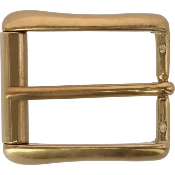 Trafalgar 35mm Italian Brass Antique Roller Buckle - Gold