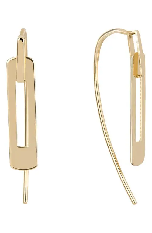 Lana Jewelry 14k Laser Interlocking Drop Earrings - Gold