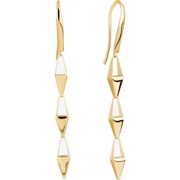 Lana Jewelry 14k Kite Chain Linear Earrings - Gold