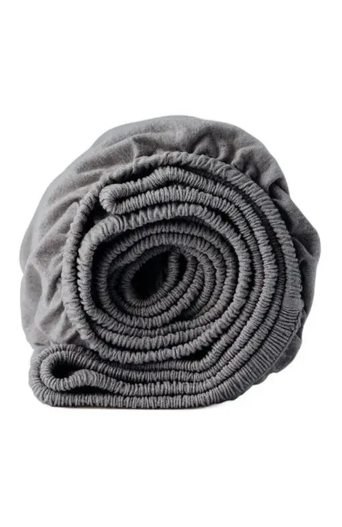 PACT Organic Favorite Tee Jersey Fitted Sheet - Medium Grey Heather
