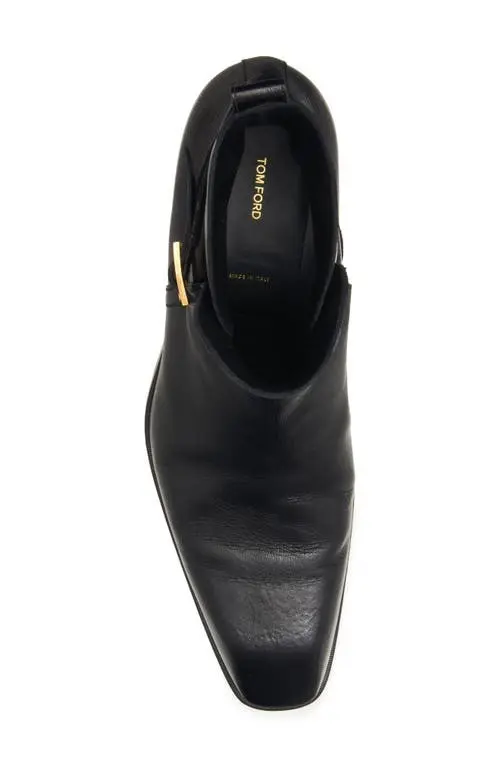 TOM FORD Kenneth Buckle Ankle Boots - Black