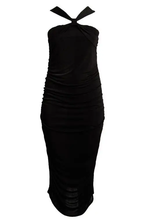 24seven Comfort Apparel Cross Neck Body-Con Dress - Black | Editorialist