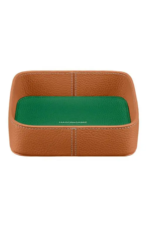 MAISON DE SABRE The Catchall Tray - Pecan Emerald