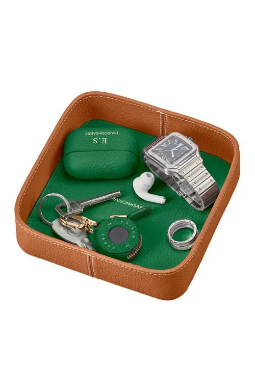MAISON DE SABRE The Catchall Tray - Pecan Emerald