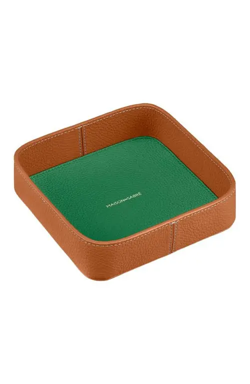 MAISON DE SABRE The Catchall Tray - Pecan Emerald